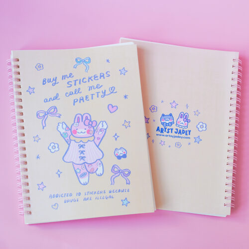 A5 Buy Me Stickers Reusable Sticker Book - Artsy Jadey | Illustrations ...